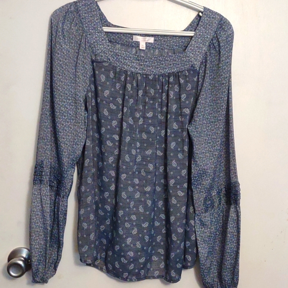 LC Lauren Conrad | Tops | Lc Long Sleeve Peasant Blouse | Poshmark